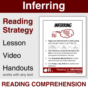Inferring Reading Strategy: Lesson Plan, Handouts, Worksheets