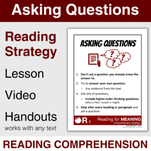 Asking Questions Reading Strategy: Free Video Lesson and 4 Pro Tips