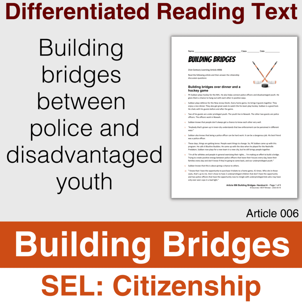 Building Bridges between Police and Youth - Reading Comprehension Strategies.org