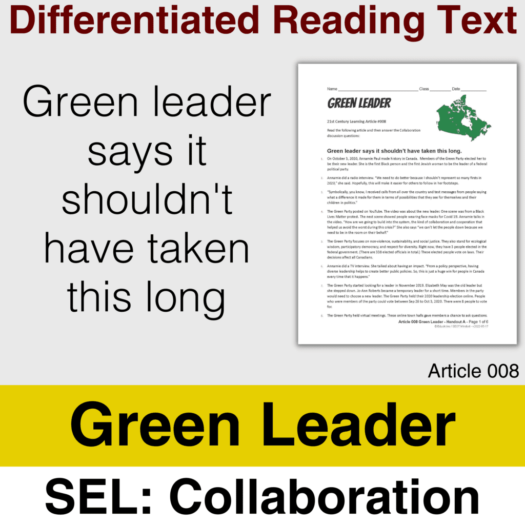 Green Leader Says It Shouldn’t Have Taken This Long – Collaboration ...